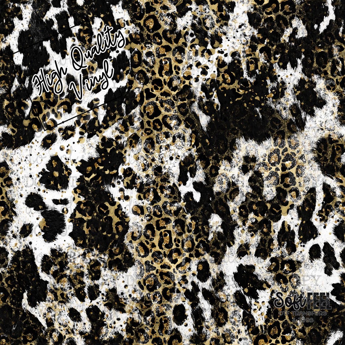 Cowhide Leopard Mashup - 12x12" Patterned Vinyl for Tumblers and Crafts ...