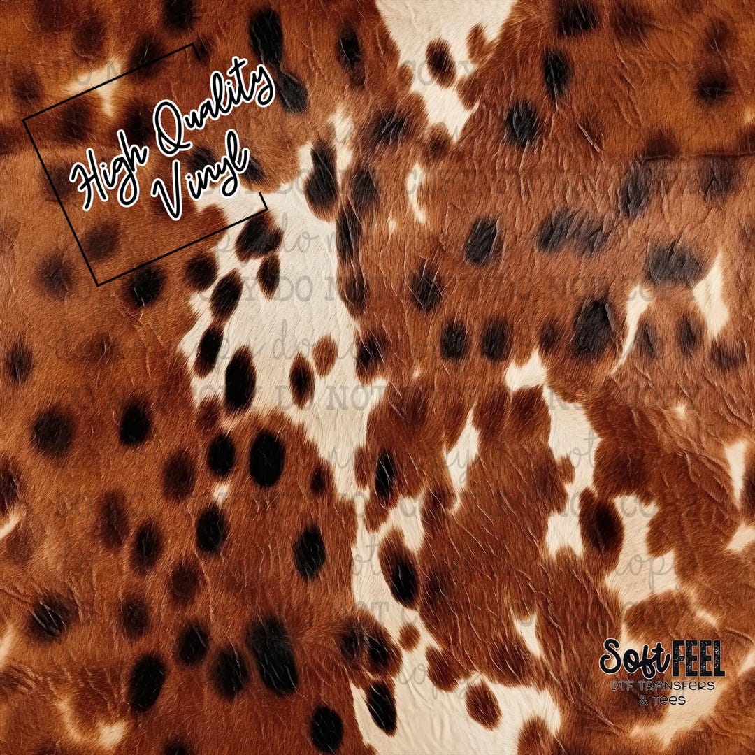 Cowhide Spotted Hide - 12x12" Patterned Vinyl for Tumblers and Crafts ...
