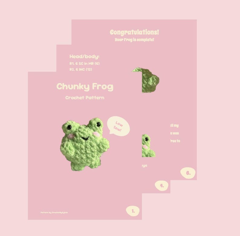 Chunky Frog Crochet Pattern - Etsy