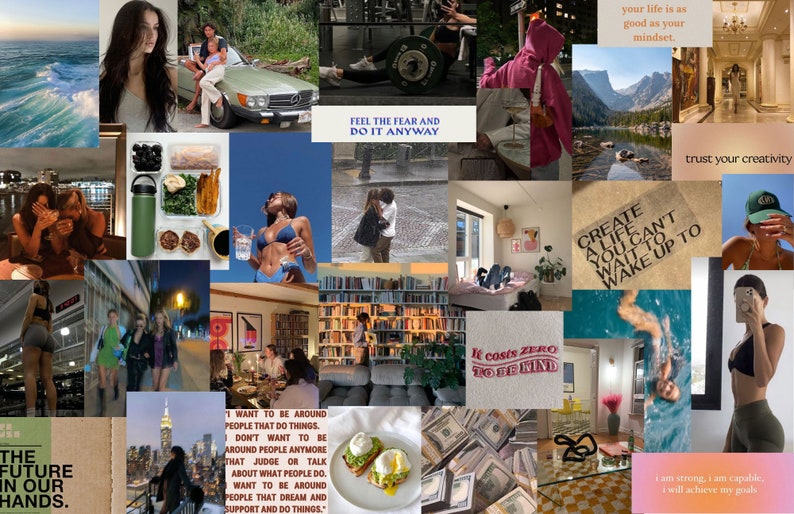 CUSTOM Vision Board: Digital And/or Print. VISUALIZE Your Dream Life ...