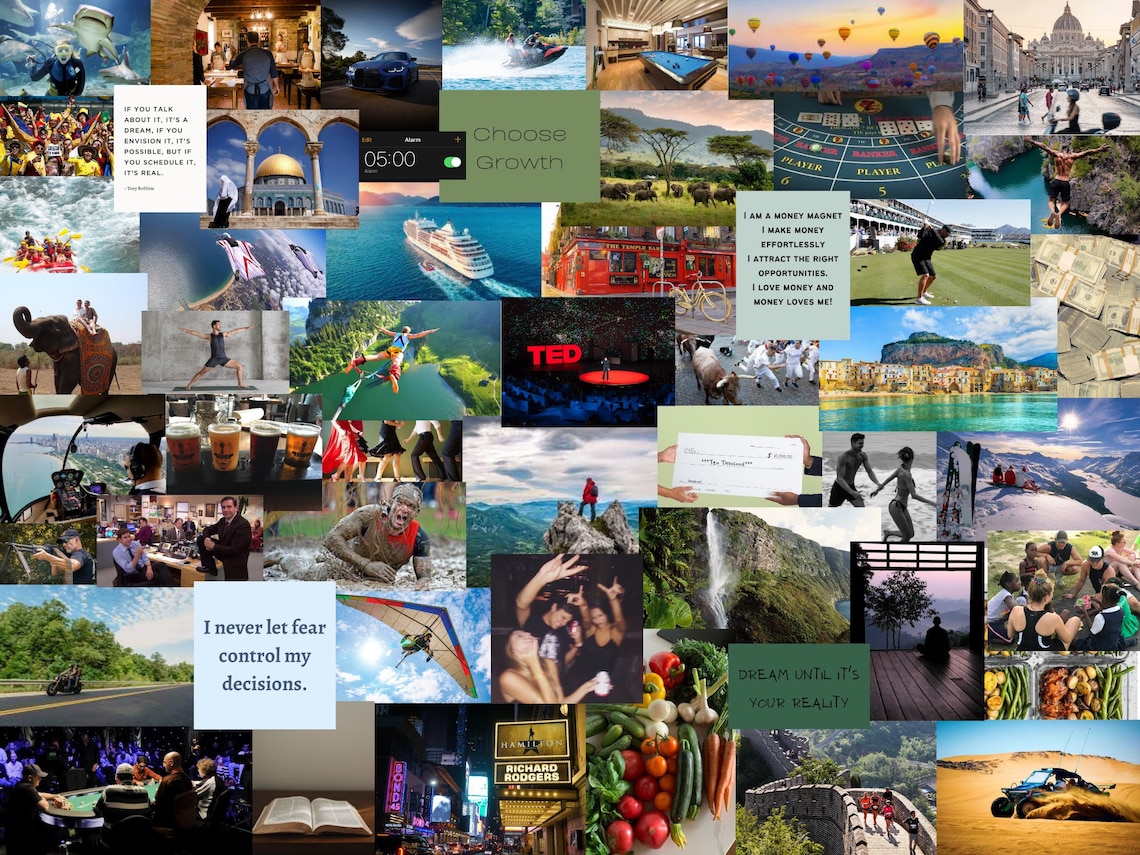 CUSTOM Vision Board: Digital And/or Print. VISUALIZE Your Dream Life ...