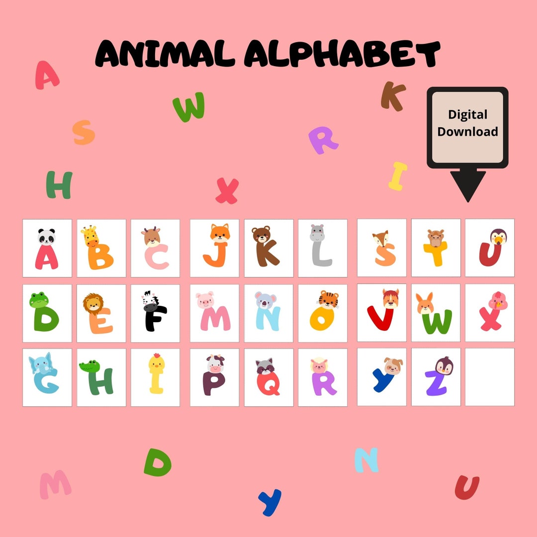 Animal Printable Alphabet for Kids, A Delightful Learning Adventure for ...