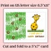 Giraffe Happy Birthday Greeting Card, Kids Happy Birthday Card, Cute ...