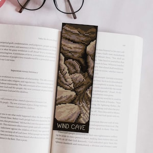 Wind Cave National Park Bookmark Cross Stitch Pattern, Book Worm Gift ...