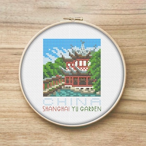 China Shanghai Travel Cross Stitch Pattern, Mini Cross Stitch Pattern ...