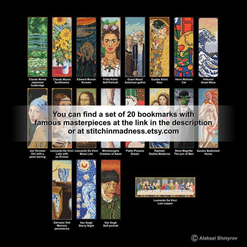 Raphael Sistine Madonna Art Cross Stitch Bookmark, Book Worm Gift ...