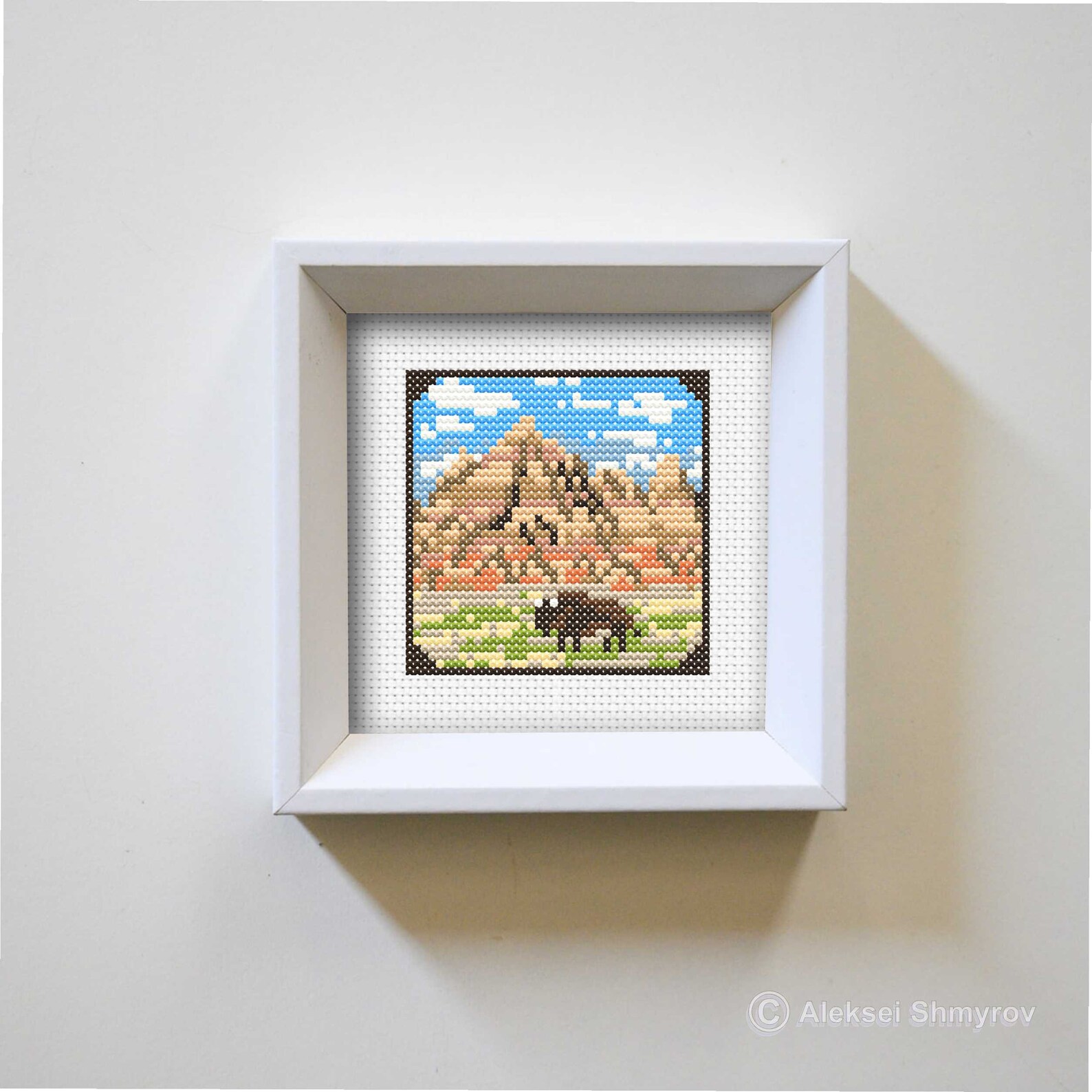 Badlands National Park Cross Stitch Pattern, Beginner Mini Embroidery ...
