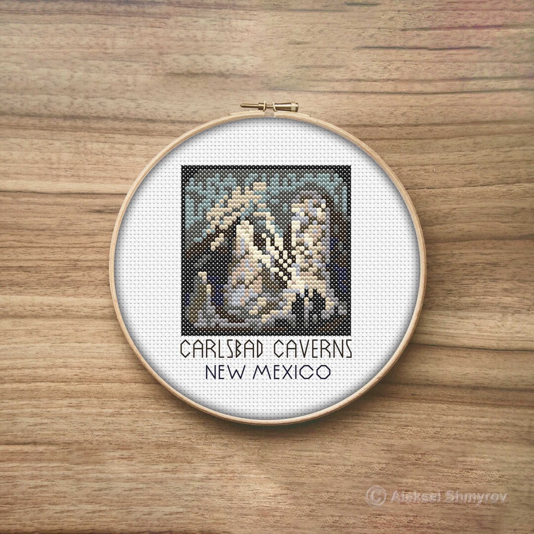 Carlsbad Caverns National Park Cross Stitch Pattern, Mini Travel ...