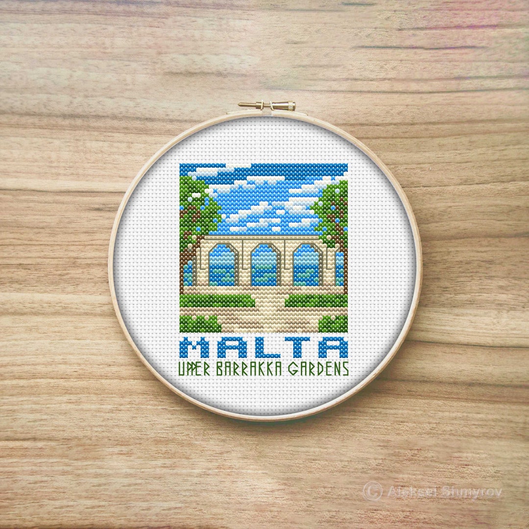 Malta Travel Cross Stitch Pattern, Mini Cross Stitch Pattern, Easy ...