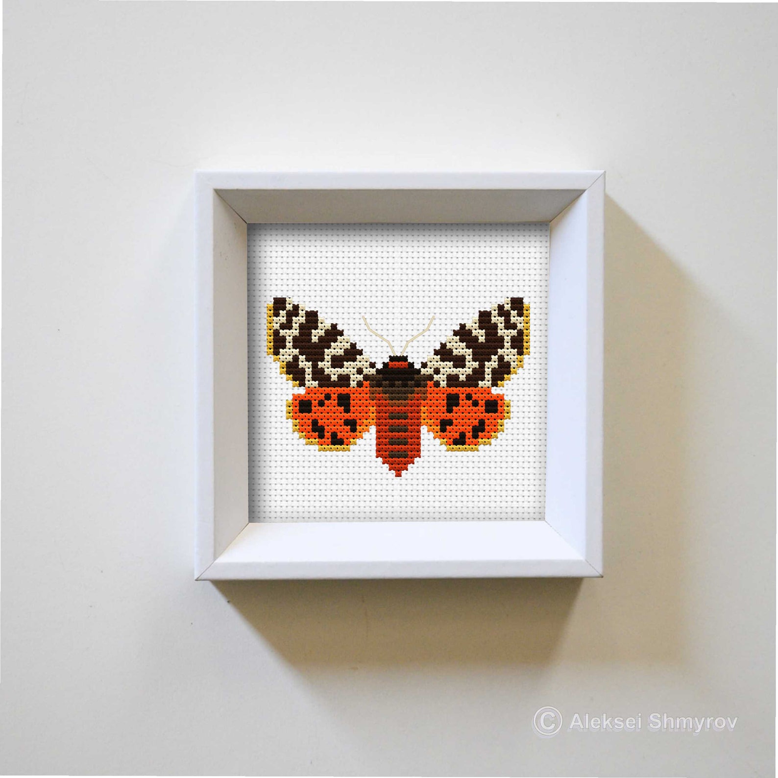 Garden Tiger Moth Cross Stitch Pattern, Insects Cross Stitch, Easy ...