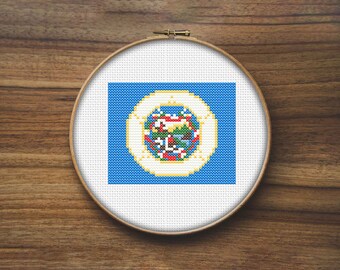 Tennessee State Flag Cross Stitch Pattern, America Flag, Mini Cross ...