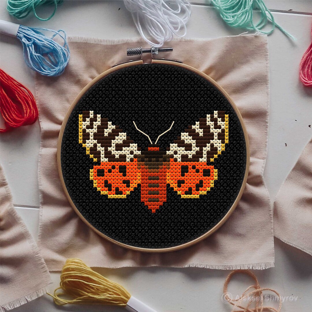 Garden Tiger Moth Cross Stitch Pattern, Insects Cross Stitch, Easy ...