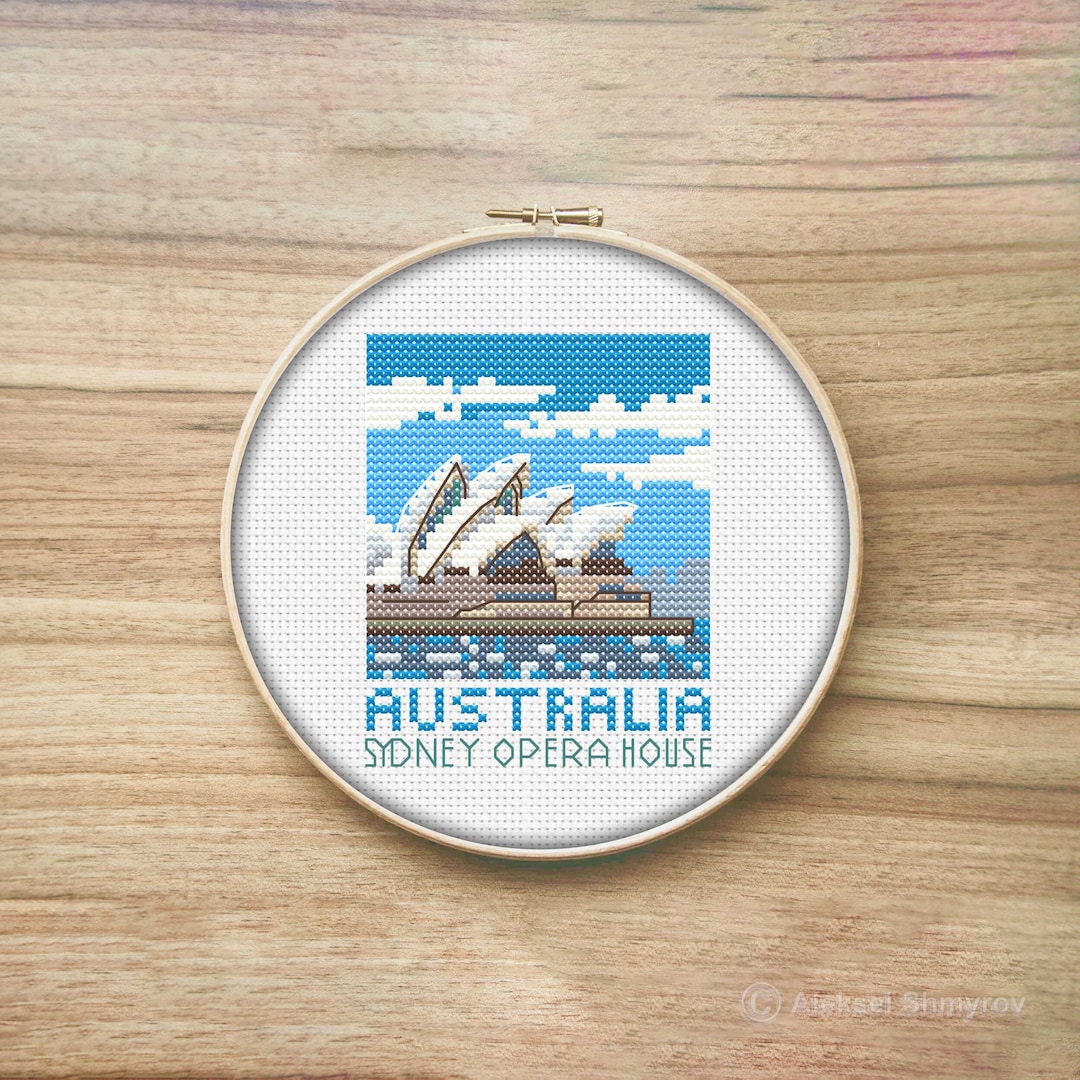 Australia Travel Cross Stitch Pattern, Mini Cross Stitch Pattern, Easy ...