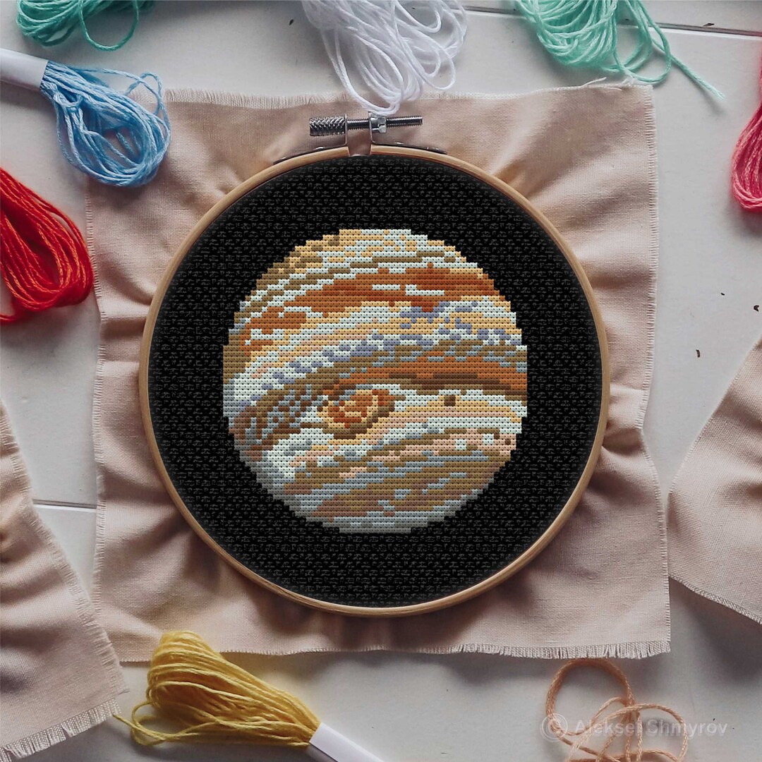 Mini Jupiter Cross Stitch Pattern, Solar System Cross Stitch, Easy ...