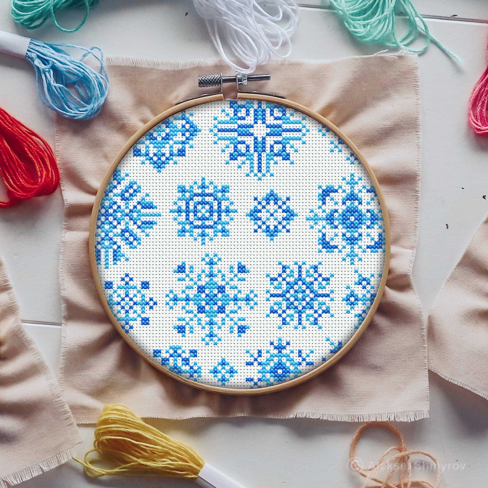 Snowflakes Cross Stitch Pattern, Mini Cross Stitch, Easy Cross Stitch ...