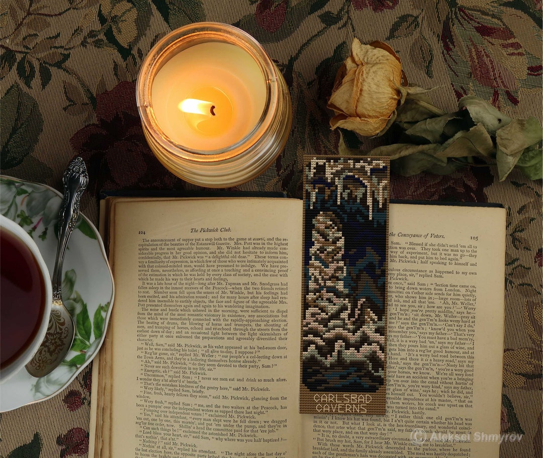 Carlsbad Caverns National Park Bookmark Cross Stitch Pattern, Book Worm ...