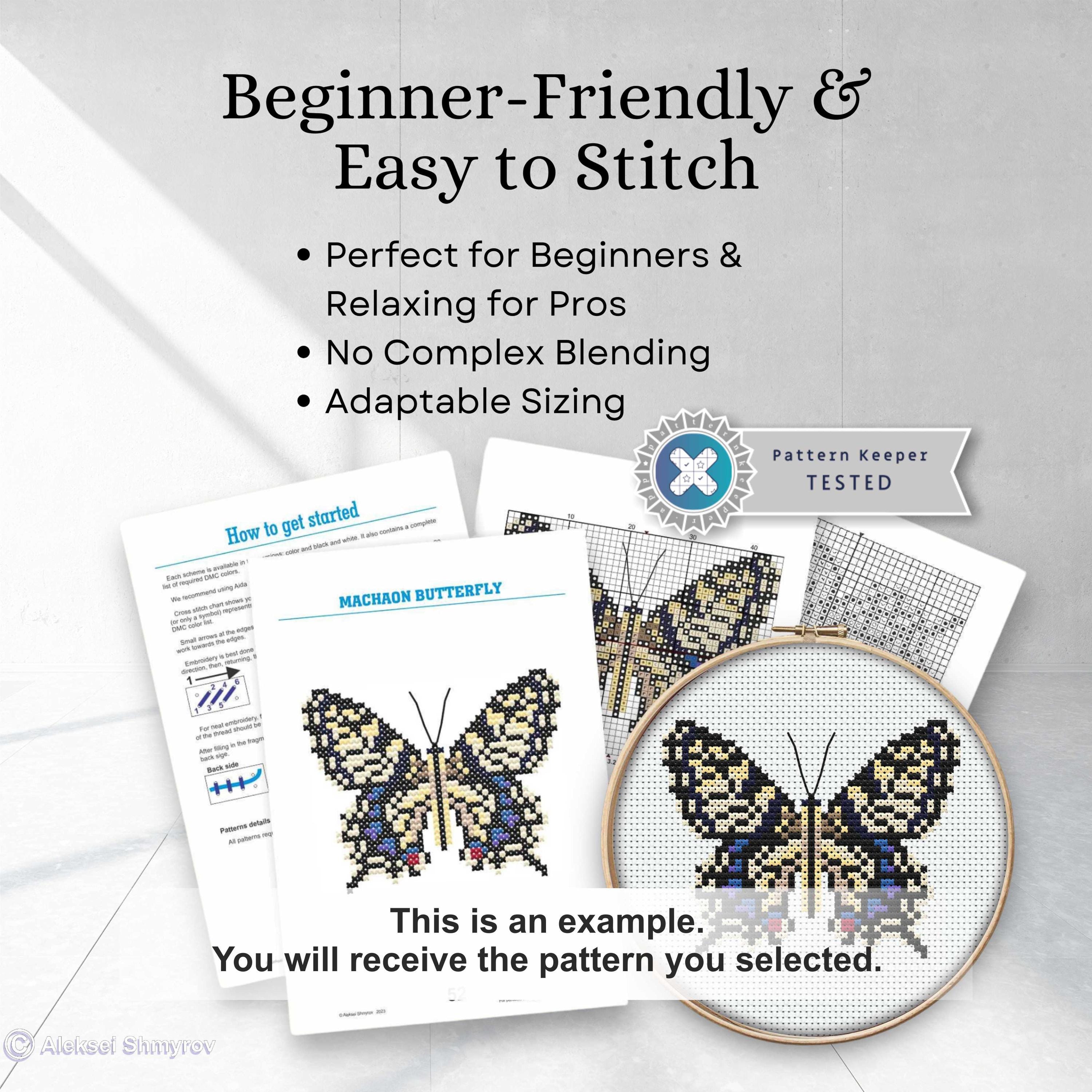 Emperor Moth Cross Stitch Pattern, Insects Cross Stitch, Easy Cross ...