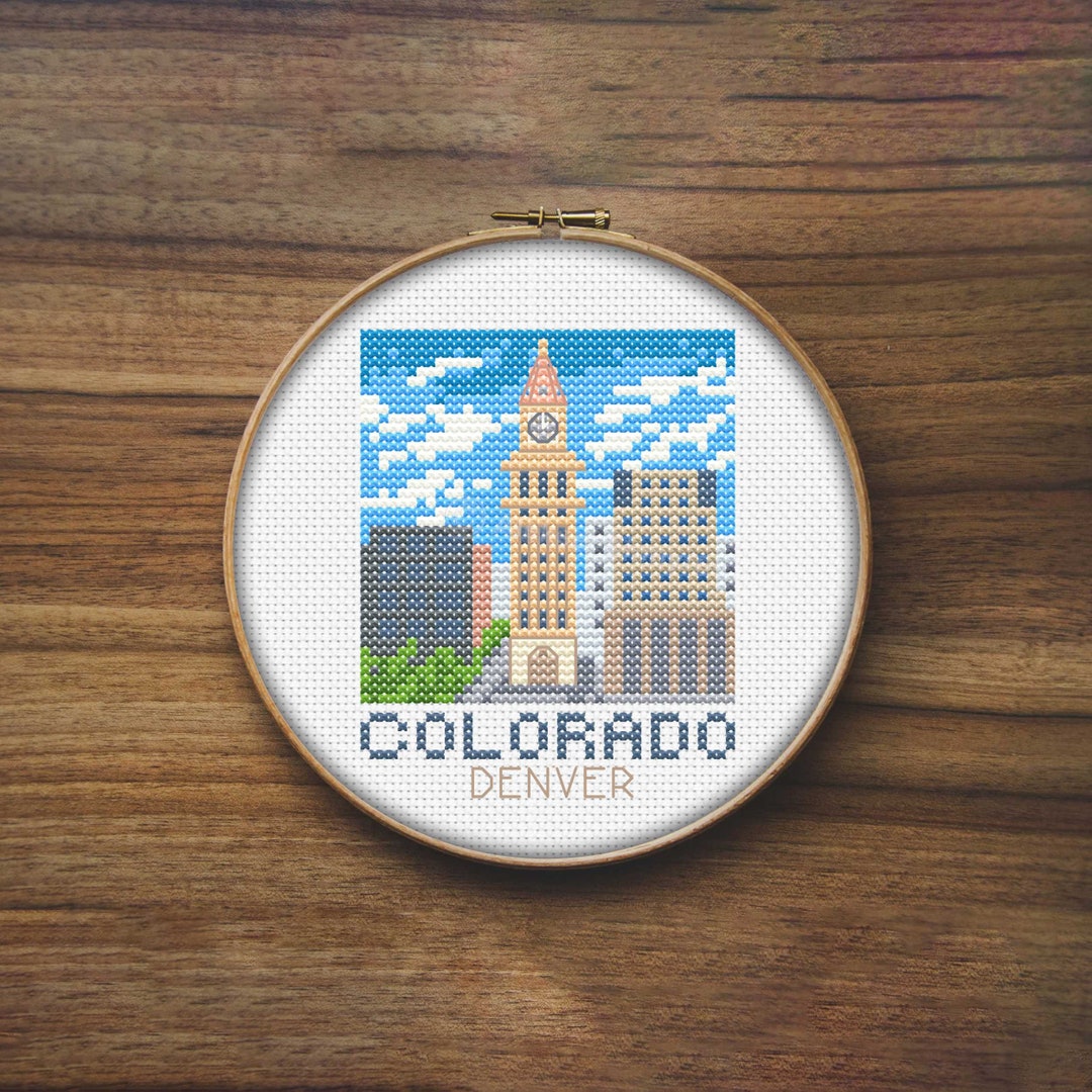 Colorado Denver City Cross Stitch Pattern, Mini Cross Stitch Pattern ...