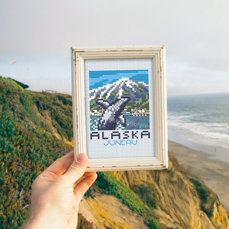 Alaska Juneau City Cross Stitch Pattern, Mini Cross Stitch Pattern ...