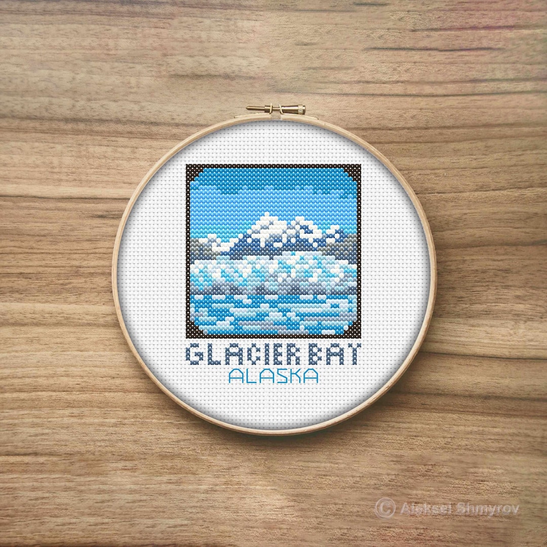 Glacier Bay National Park Cross Stitch Patterns, Mini Cross Stitch Pattern, Simple Cross Stitch ...
