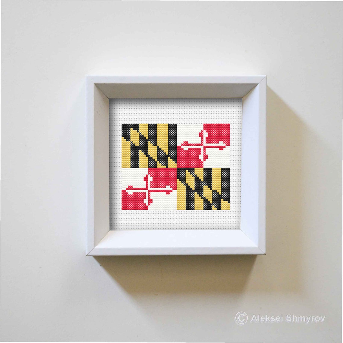 Maryland State Flag Cross Stitch Pattern, America Flag, Mini Cross ...