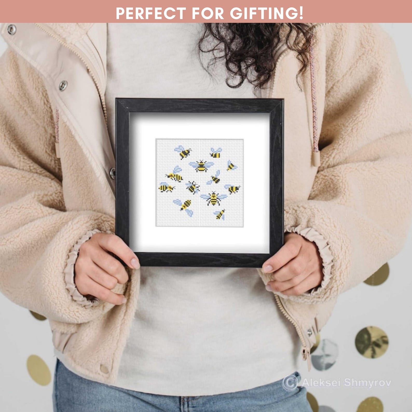 Mini Bee Cross Stitch Pattern PDF – Cute Bumblebee Needlework, Easy ...