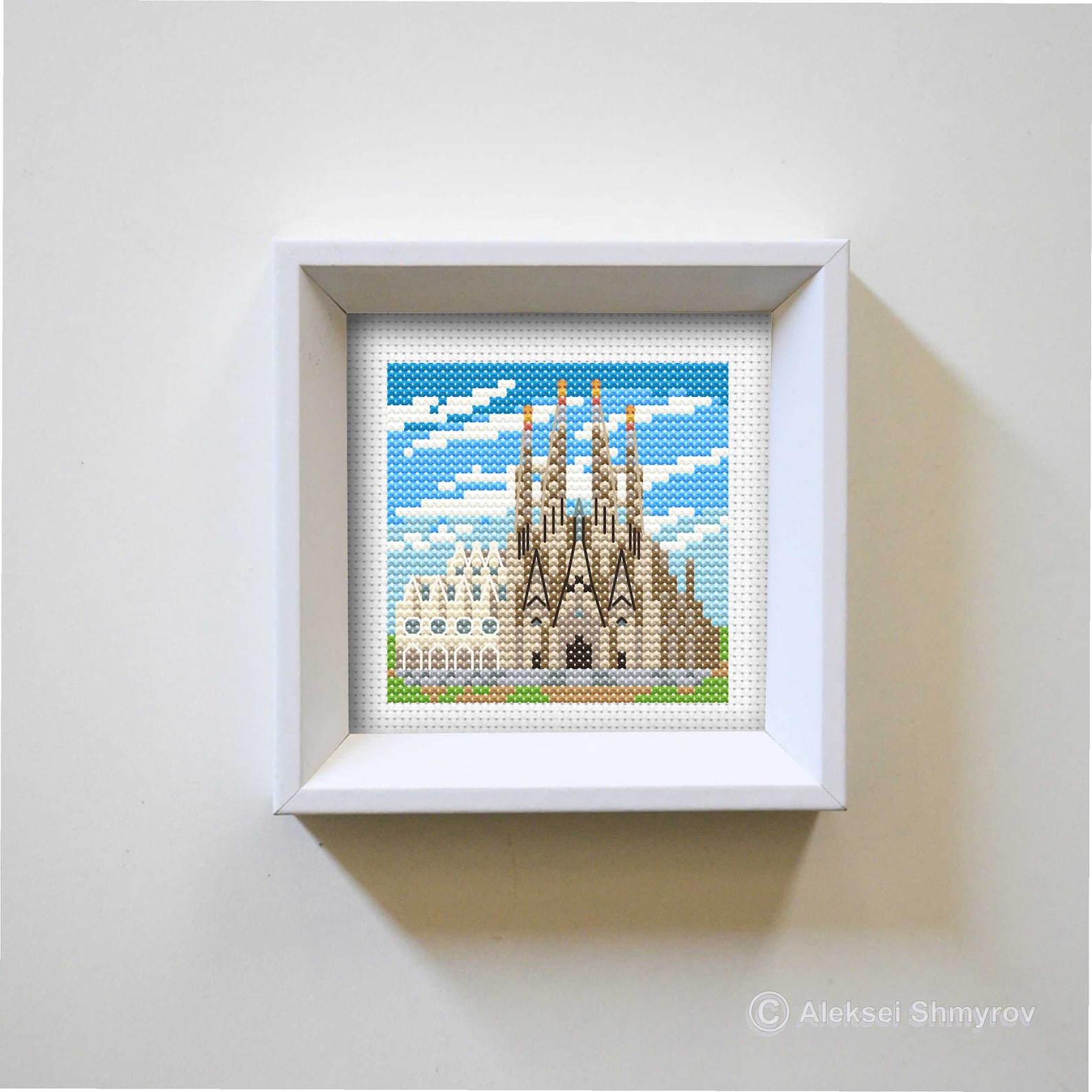 Spain Travel Cross Stitch Pattern, Sagrada Familia, Mini Cross Stitch ...