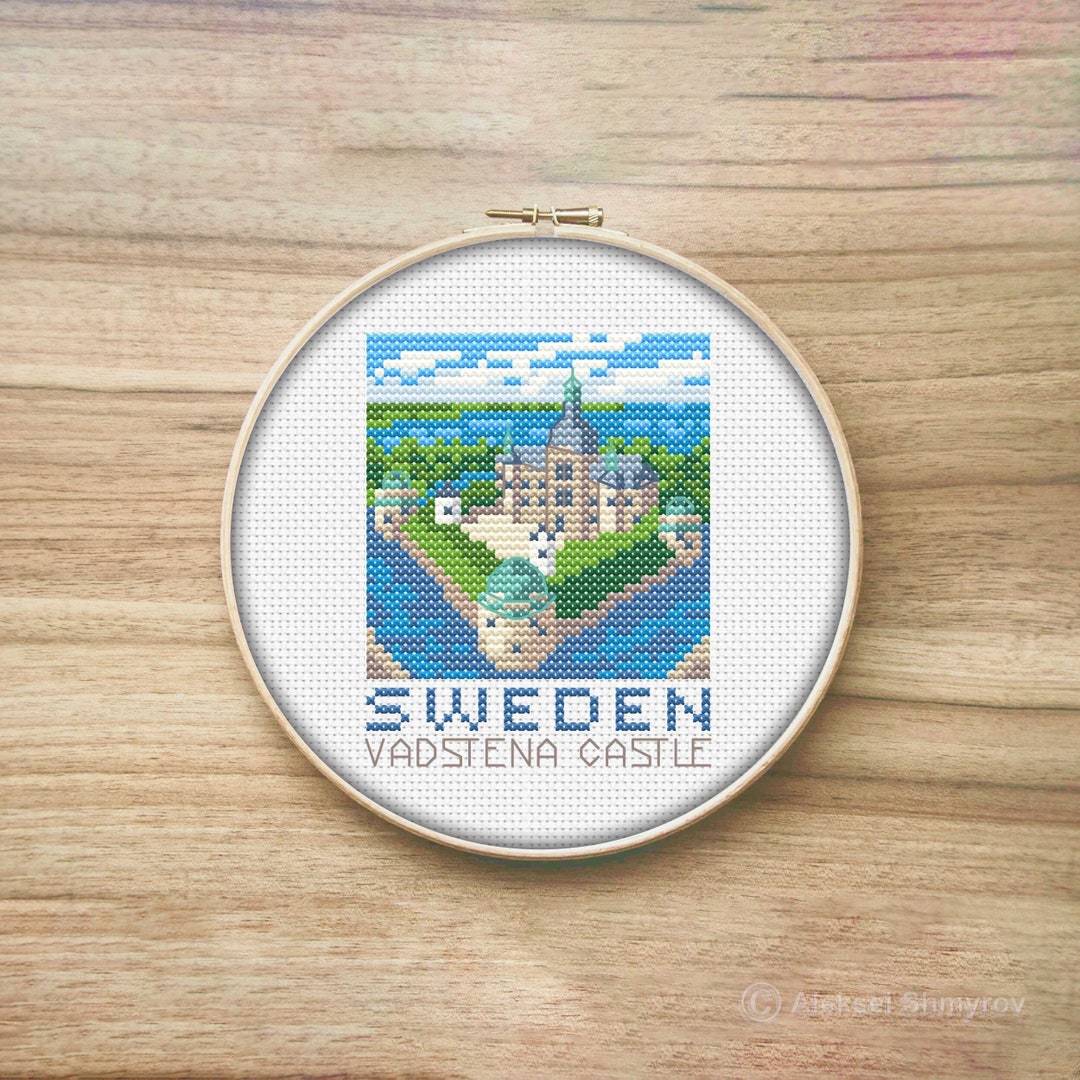 Sweden Travel Cross Stitch Pattern, Mini Cross Stitch Pattern, Easy ...