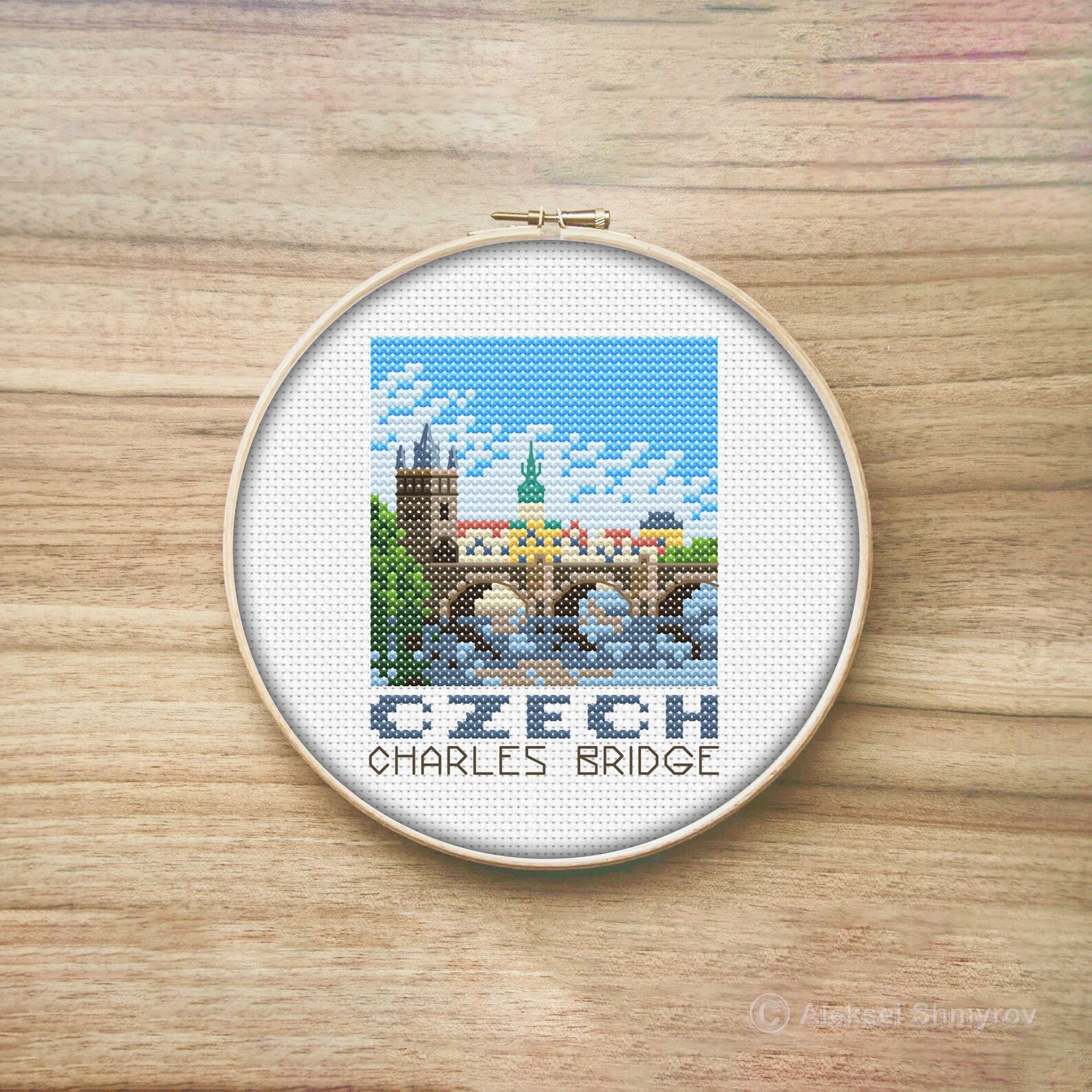 Czech Travel Cross Stitch Pattern, Charles Bridge, Mini Cross Stitch ...