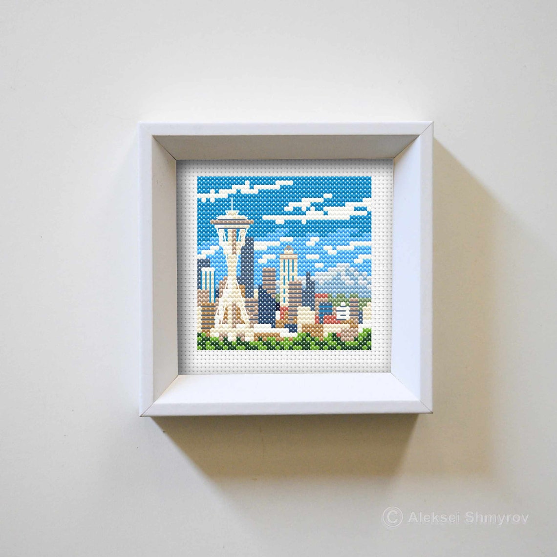 Washington Seattle City Cross Stitch Pattern, Mini Cross Stitch Pattern ...