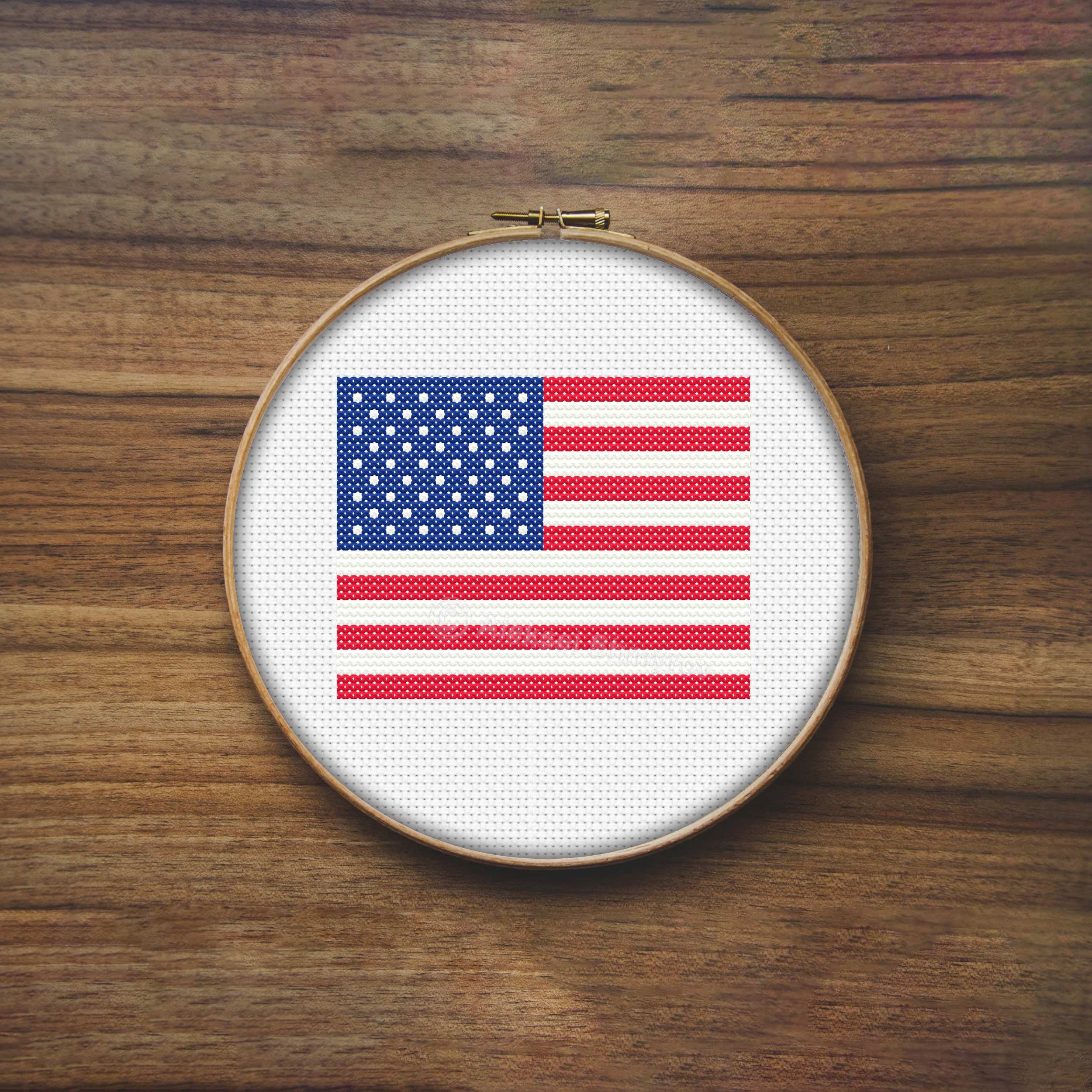 51 Tiny USA State Flags Cross Stitch Patterns Mini Cross - Etsy