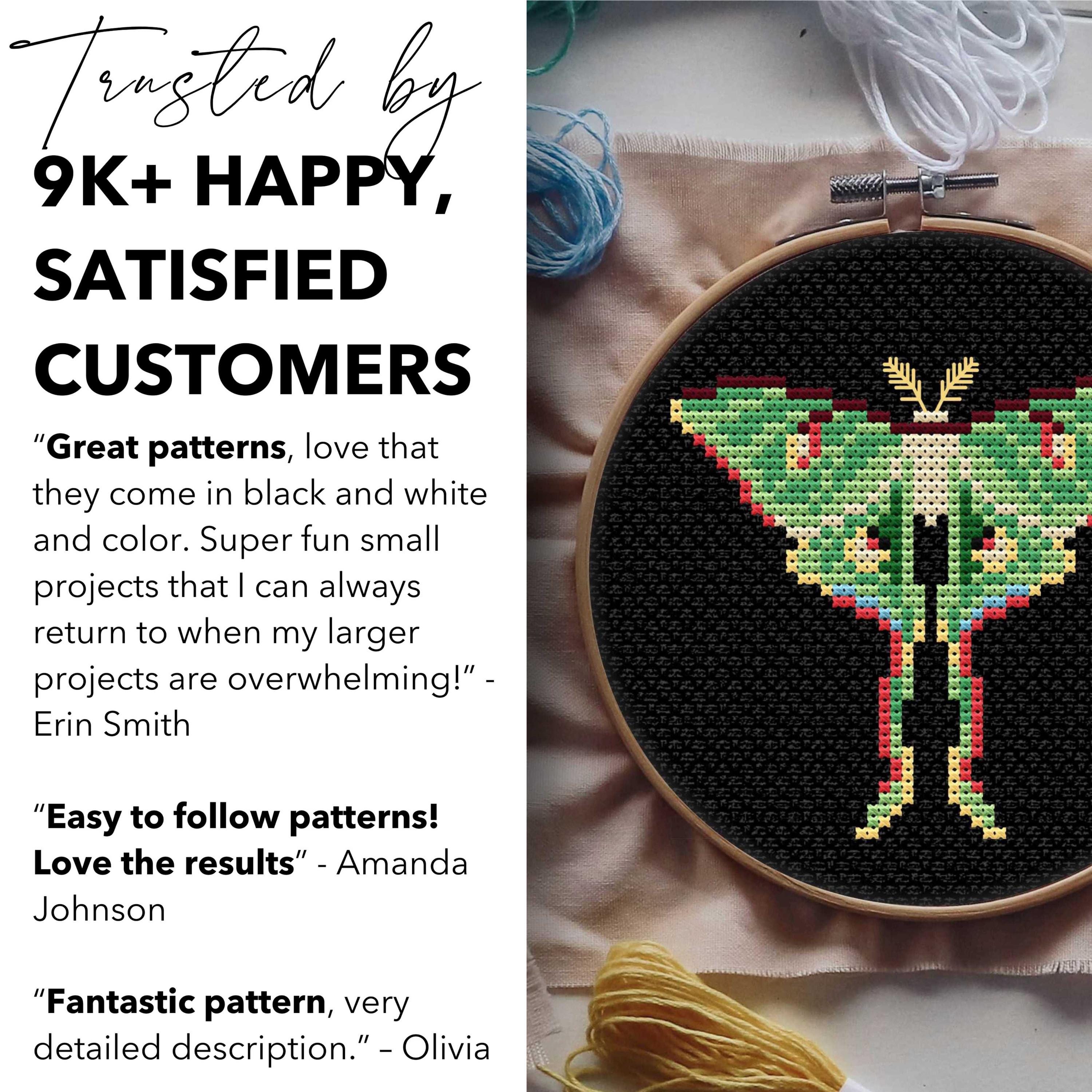 Oleander Hawk Moth Cross Stitch Pattern, Insects Cross Stitch, Easy ...