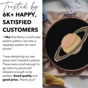 Solar System Cross Stitch Pattern PDF - Planets & Sun Embroidery Design ...