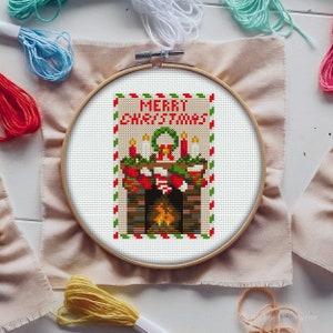 Christmas Card Cross Stitch Patterns, Mini Cross Stitch, Easy Cross ...