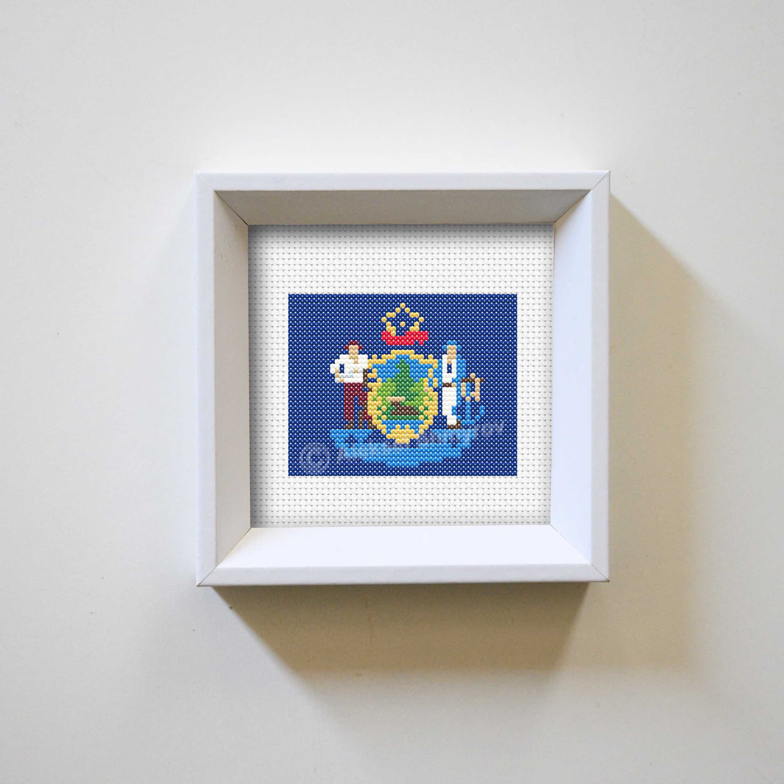 51 Tiny USA State Flags Cross Stitch Patterns Mini Cross - Etsy