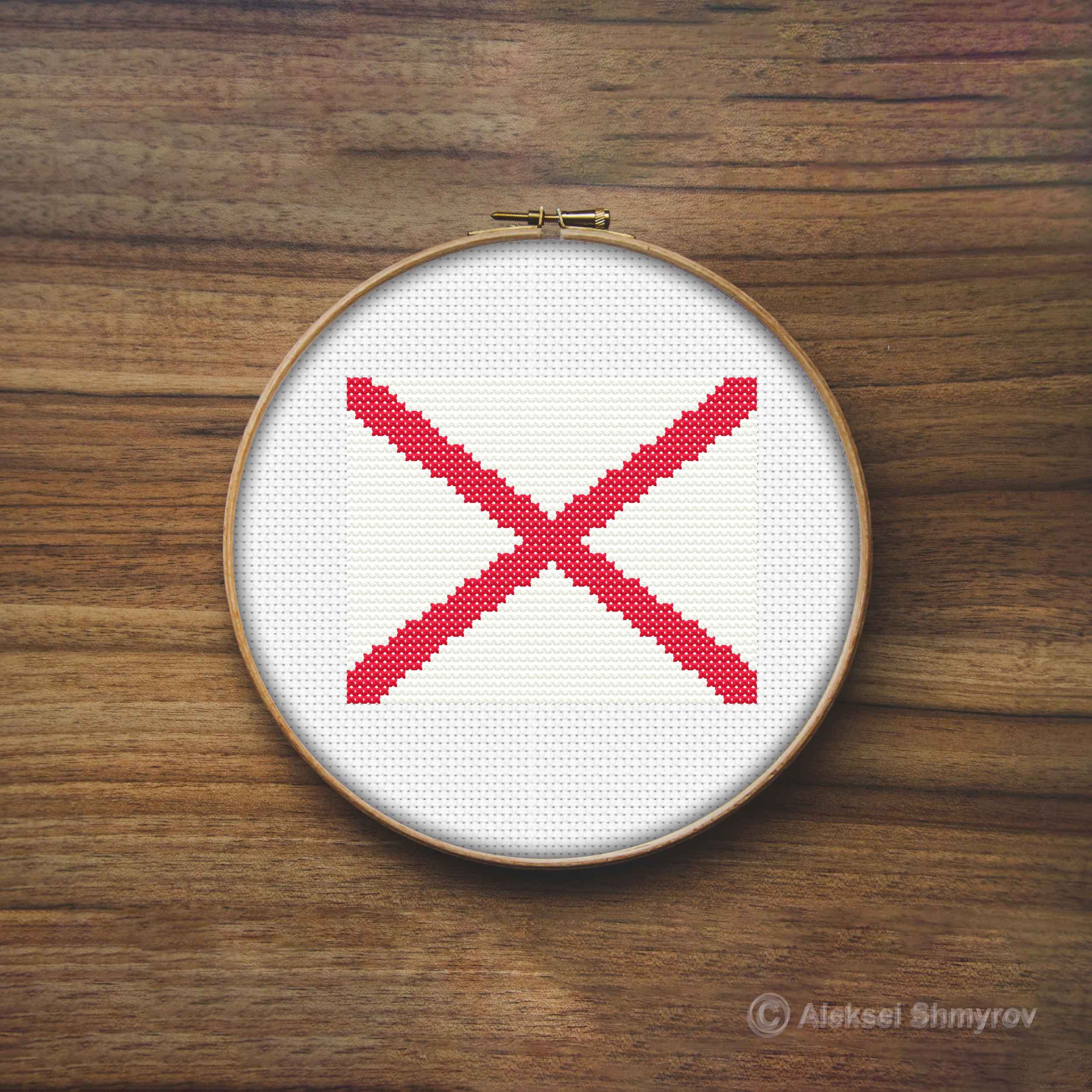 Alabama State Flag Cross Stitch Pattern, America Flag, Mini Cross ...