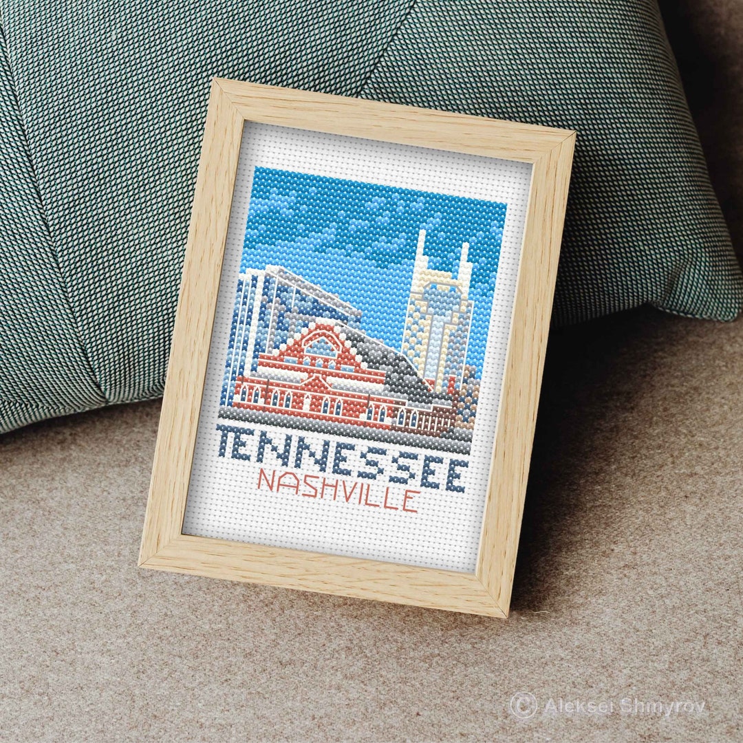 Tennessee Nashville City Cross Stitch Pattern, Mini Cross Stitch ...