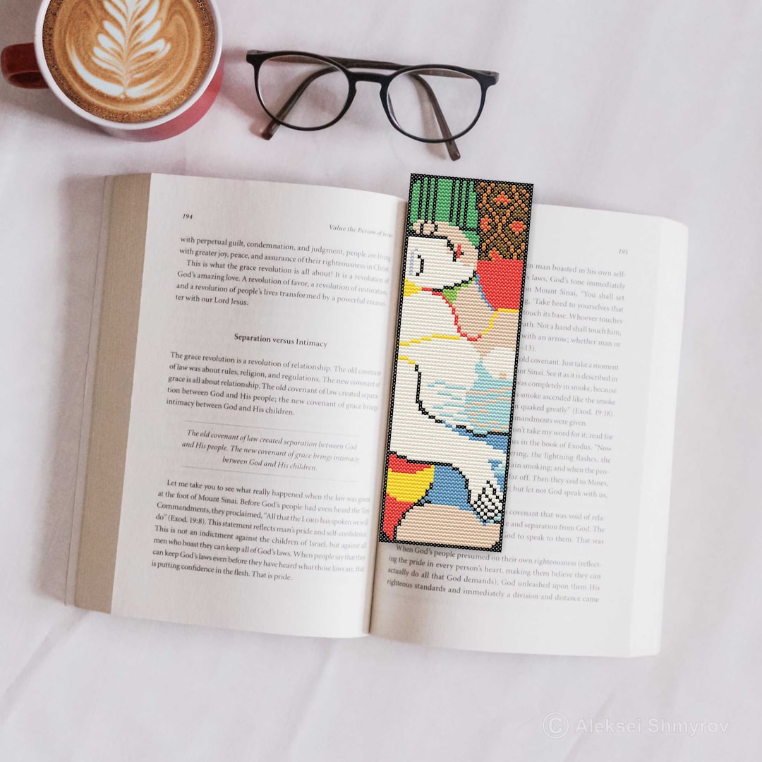 Pablo Picasso Dream Art Cross Stitch Bookmark, Book Worm Gift, Cross ...