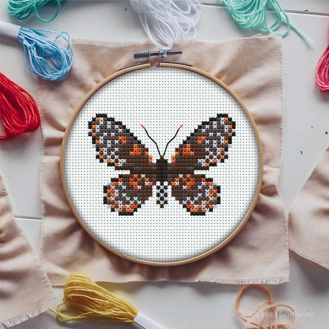 Baltimore Checkerspot Butterfly Cross Stitch Pattern, Insects Cross ...