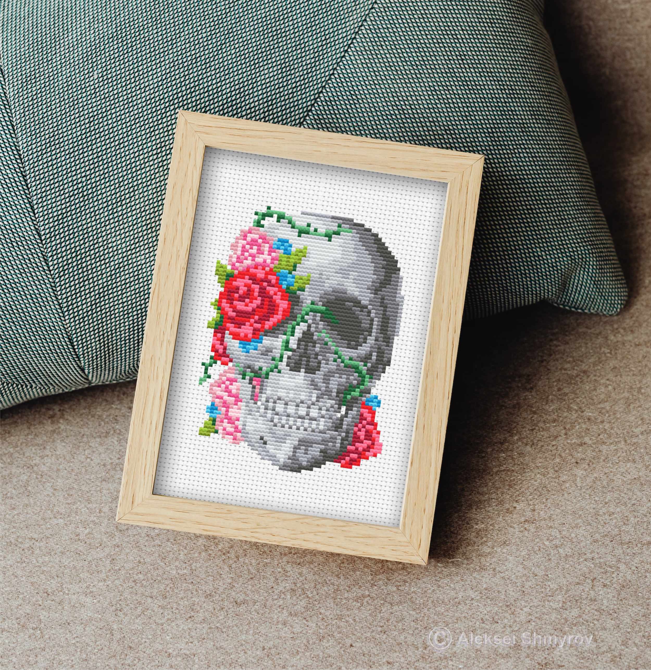 Skull Cross Stitch Pattern Human Anatomy Cross Stitch Doctor - Etsy
