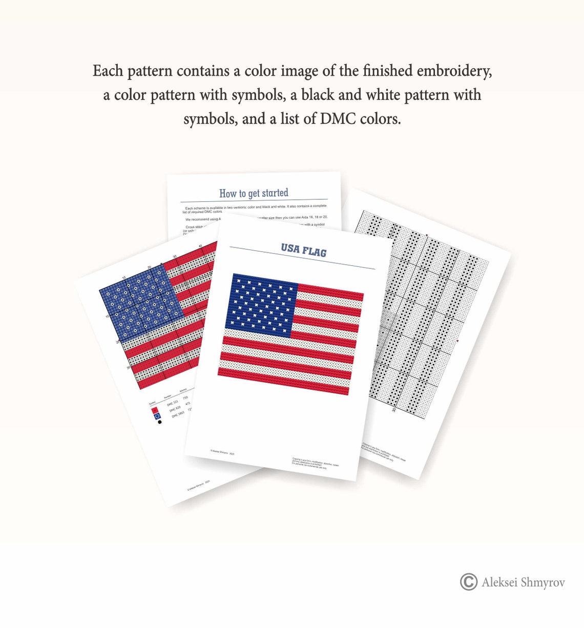 Montana State Flag Cross Stitch Pattern America Flag Mini - Etsy