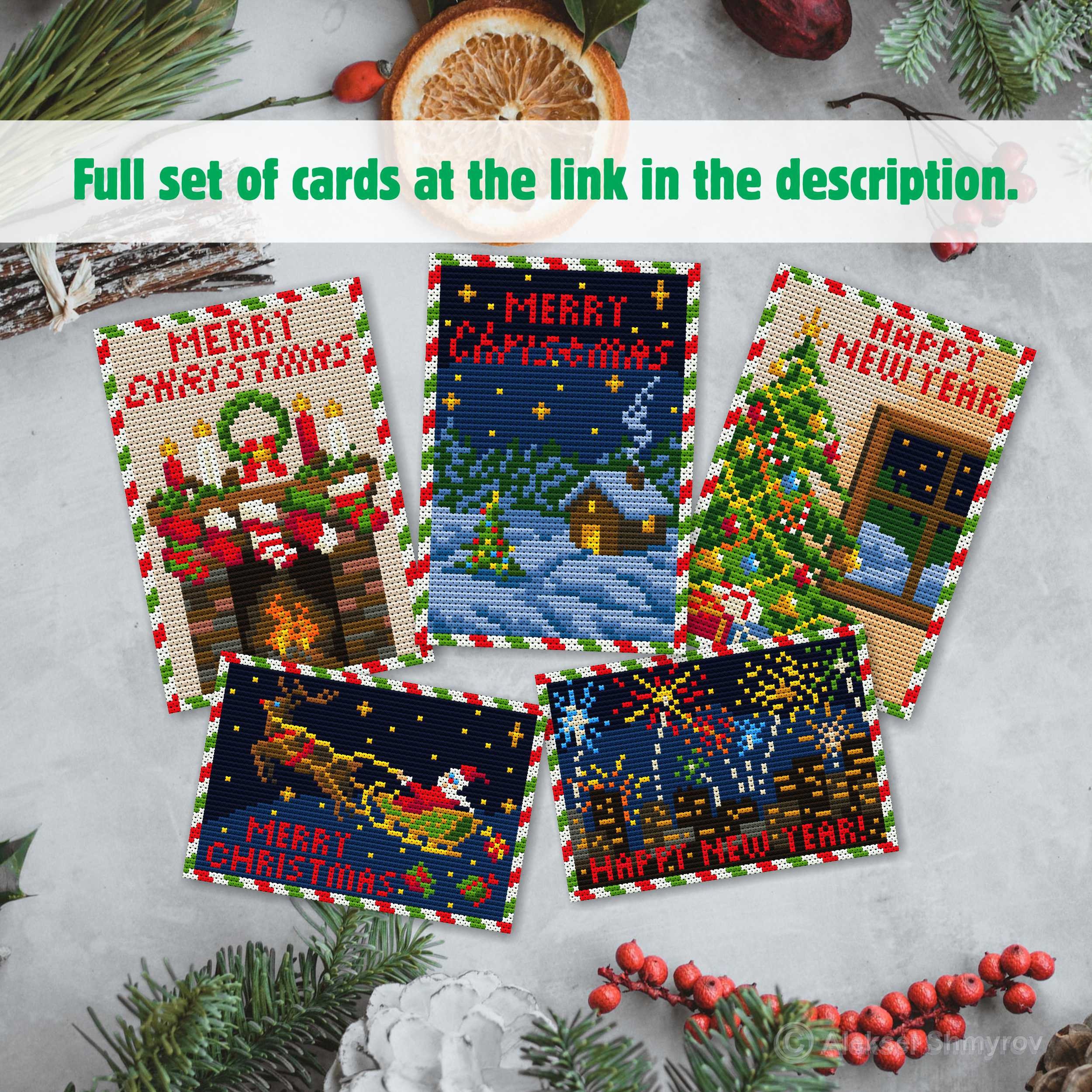 Christmas Card Cross Stitch Pattern, Mini Cross Stitch, Easy Cross ...