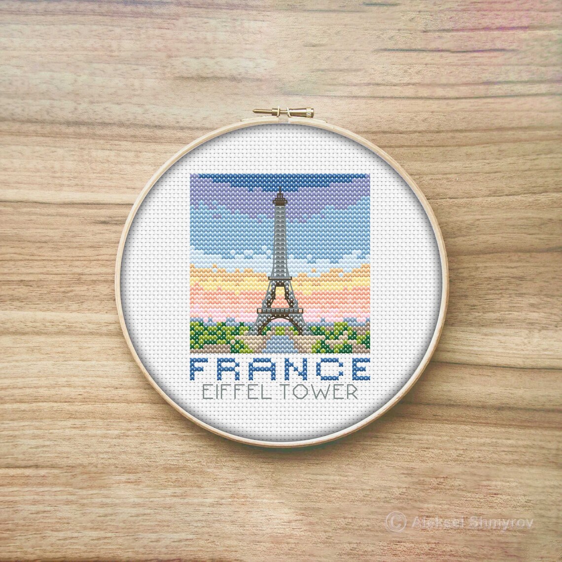 Paris France Travel Cross Stitch Pattern, Eiffel Tower, Mini Cross ...