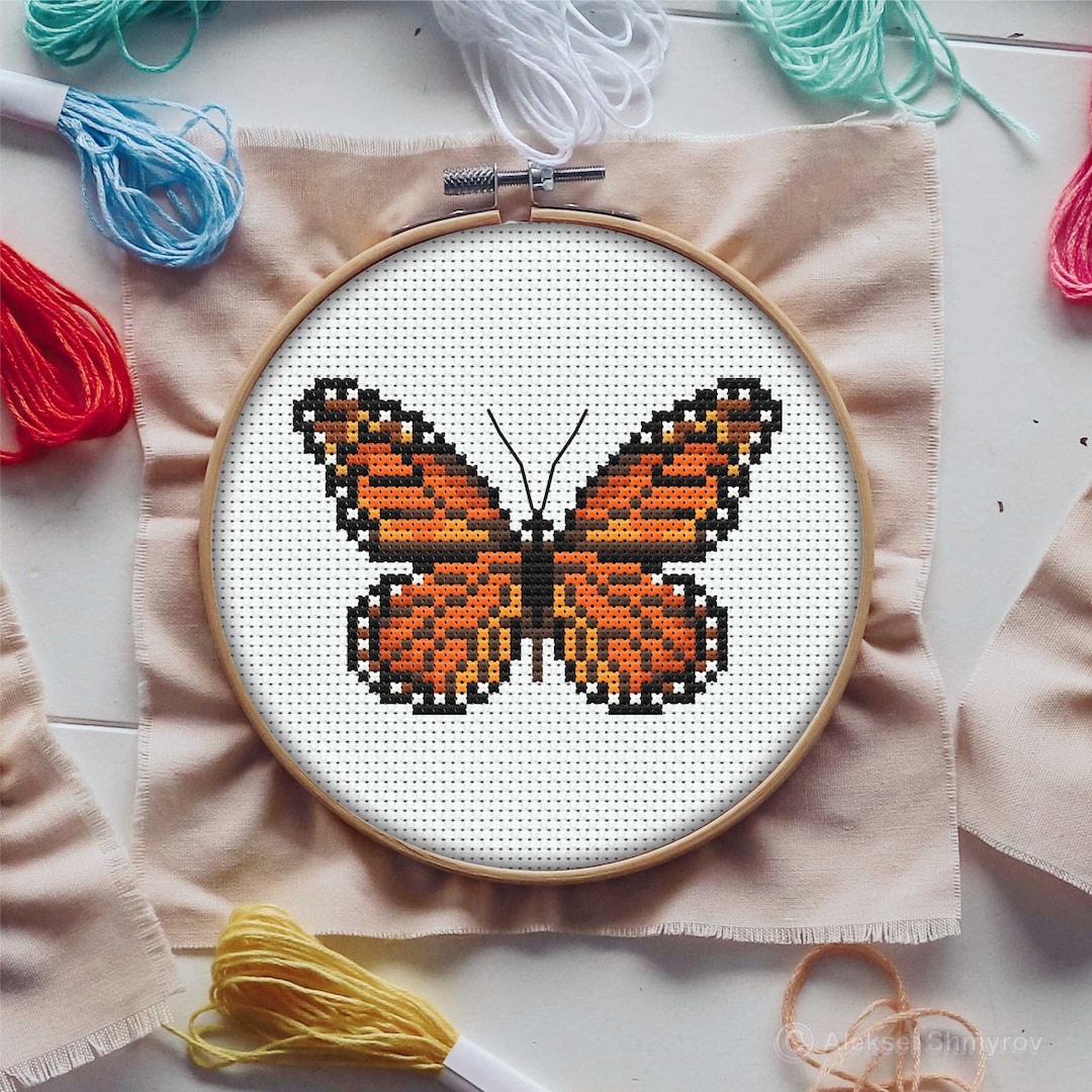 Monarch Butterfly Cross Stitch Pattern, Insects Cross Stitch, Easy ...