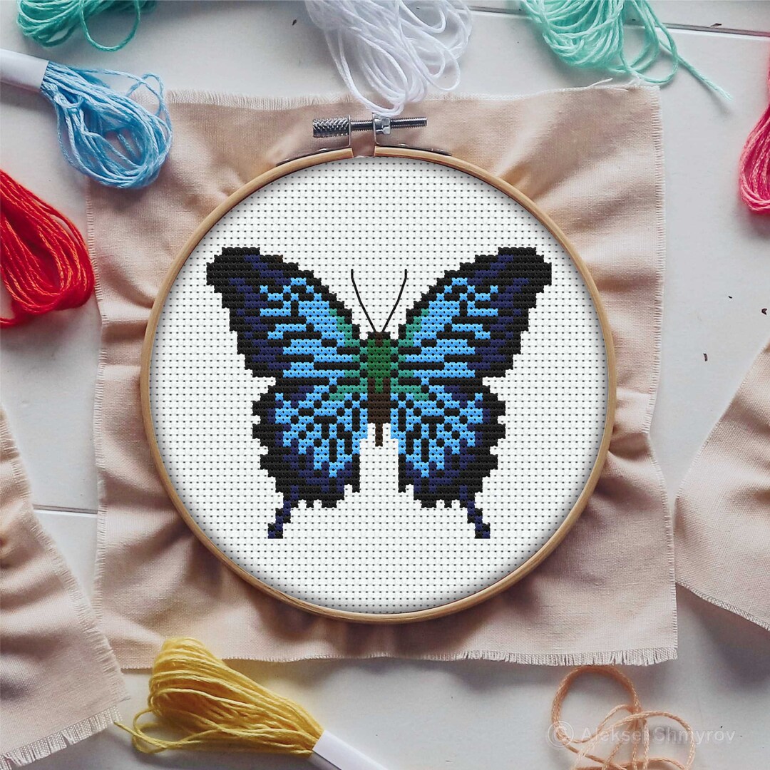 Ulysses Butterfly Cross Stitch Pattern, Insects Cross Stitch, Easy ...