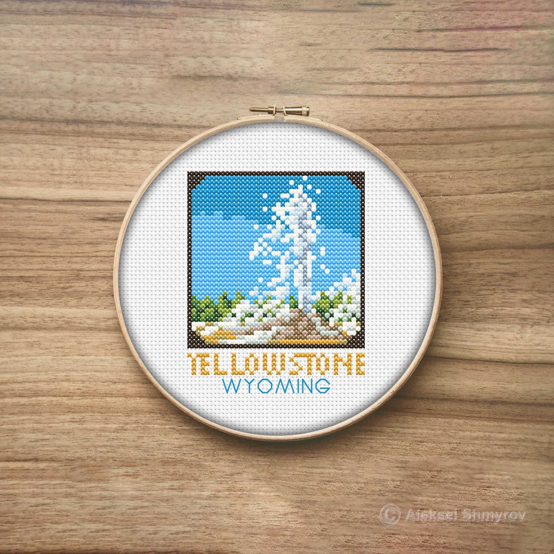 Yellowstone National Park Cross Stitch Patterns, Mini Cross Stitch ...
