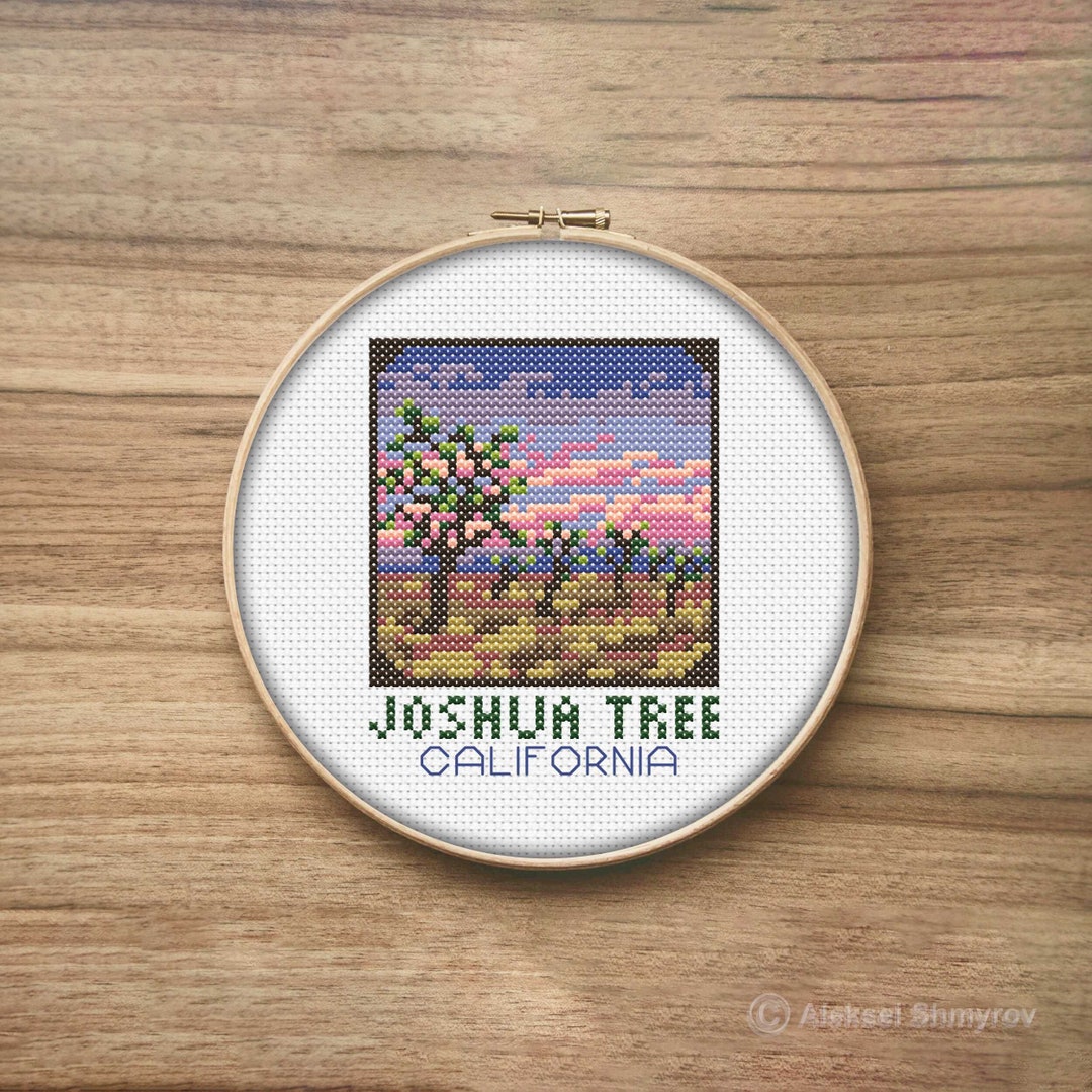 Joshua Tree National Park Cross Stitch Patterns, Mini Cross Stitch ...