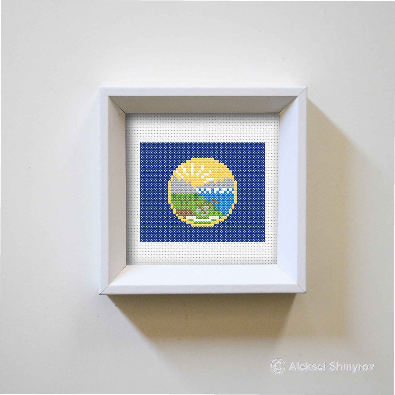 Montana State Flag Cross Stitch Pattern America Flag Mini - Etsy