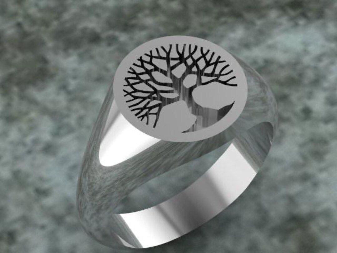 Custom Tree of Life Memorial Ring Sterling Silver Made to Order - Etsy