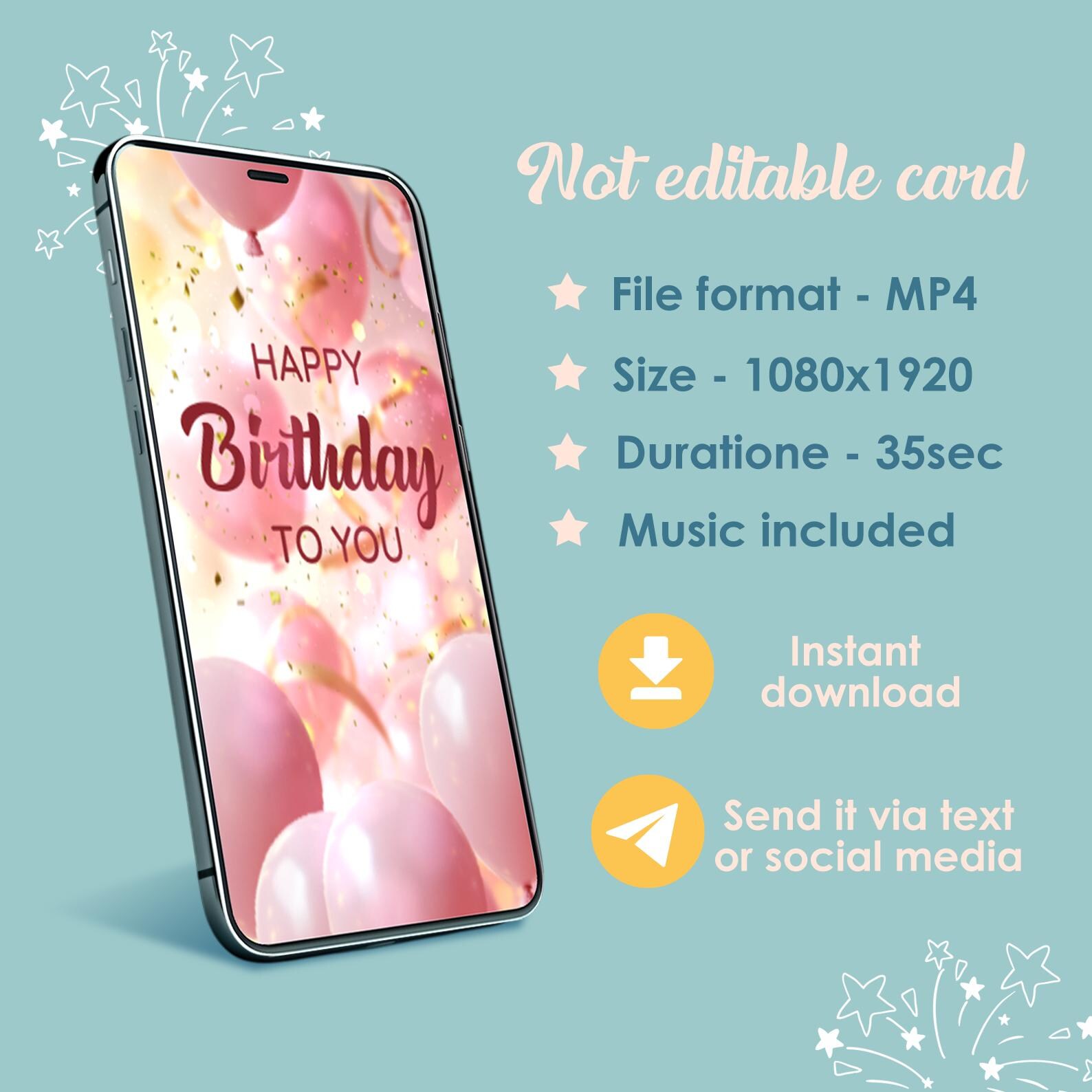 Animated Birthday Card | Digital Birthday Greeting | Send via Messenger ...